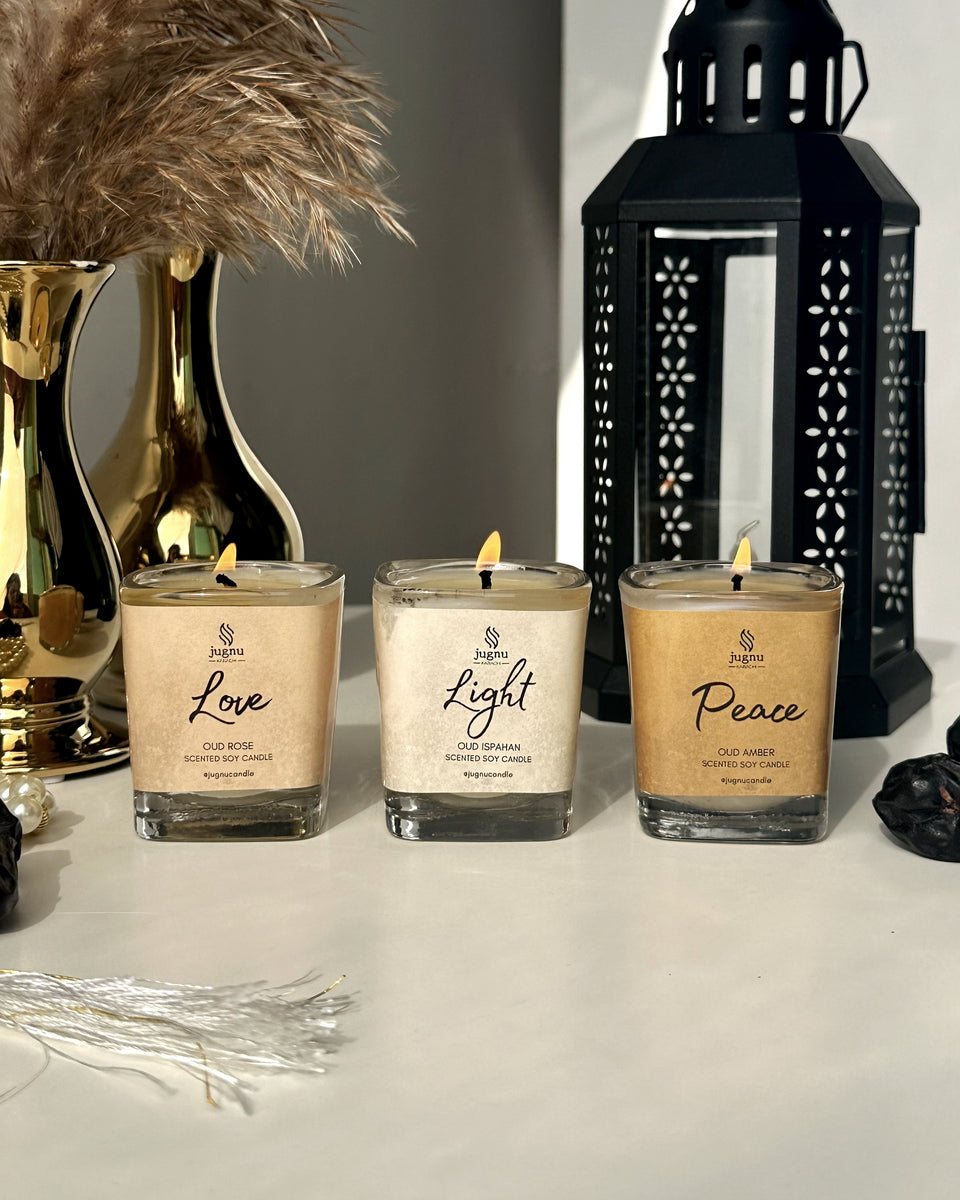 Ramadan Pack - Pack of 3 Mini Oud Candles (Limited Edition) – Jugnu Candle