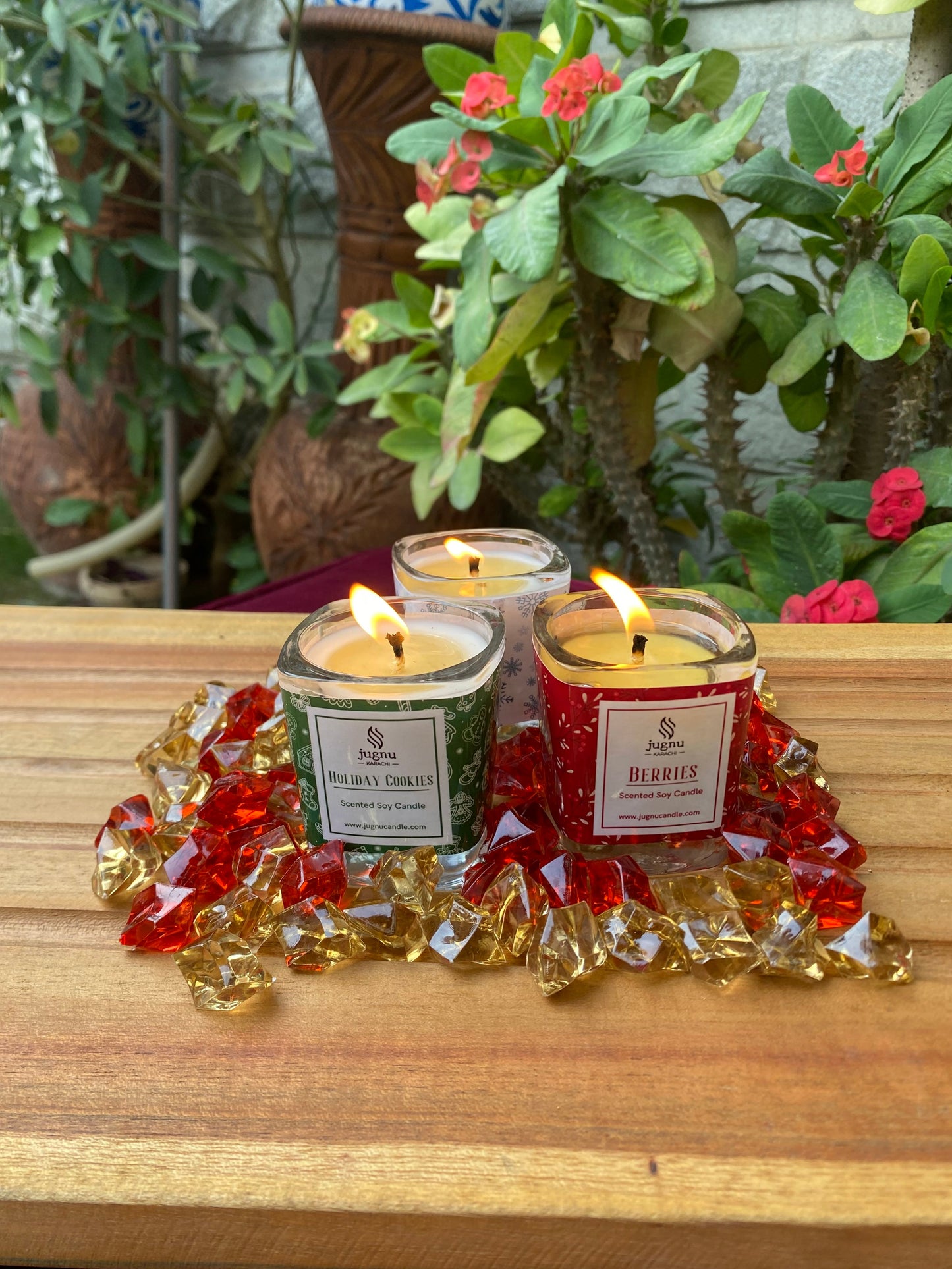 Holiday Drop - Pack of 3 Holiday-Themed Mini Candles – Jugnu Candle